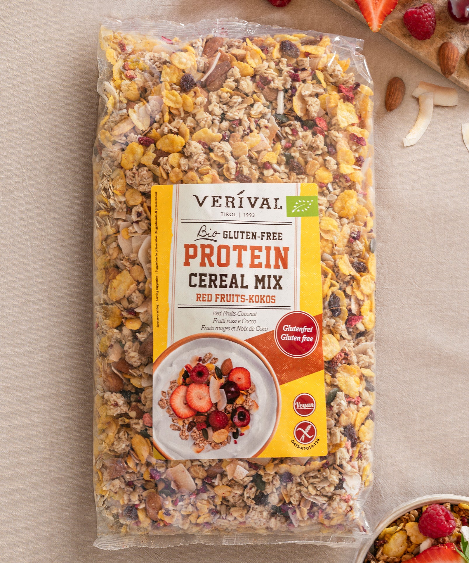 Bio Protein Cereal Mix Red Fruits-Coconut glutenfree – Verival
