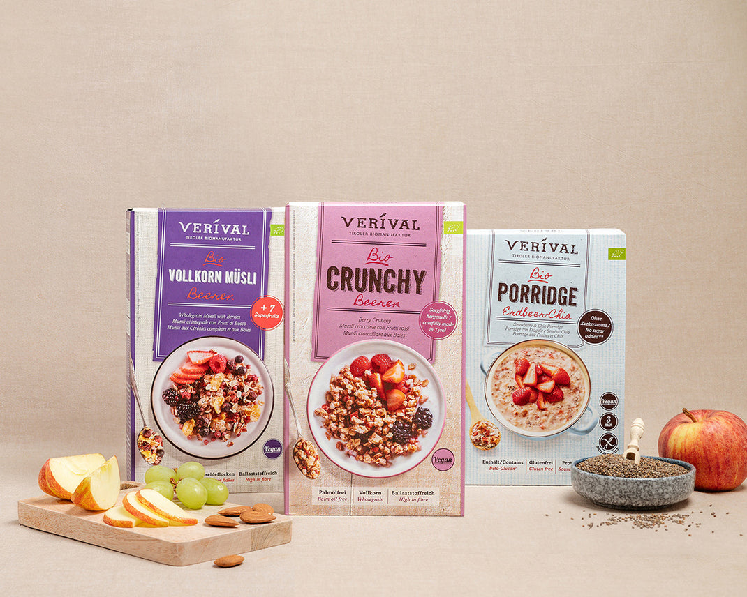 Organic breakfast from Verival - muesli, porridge and co. order online