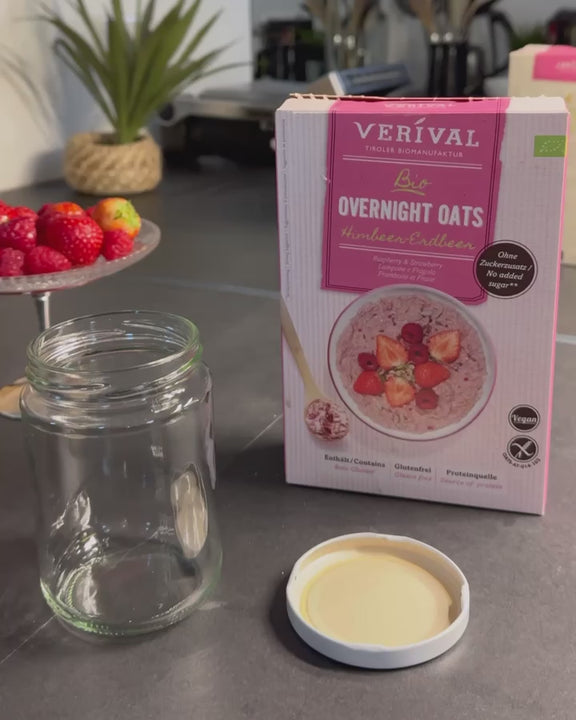 Bio Overnight Oats Himbeer-Erdbeer – Verival